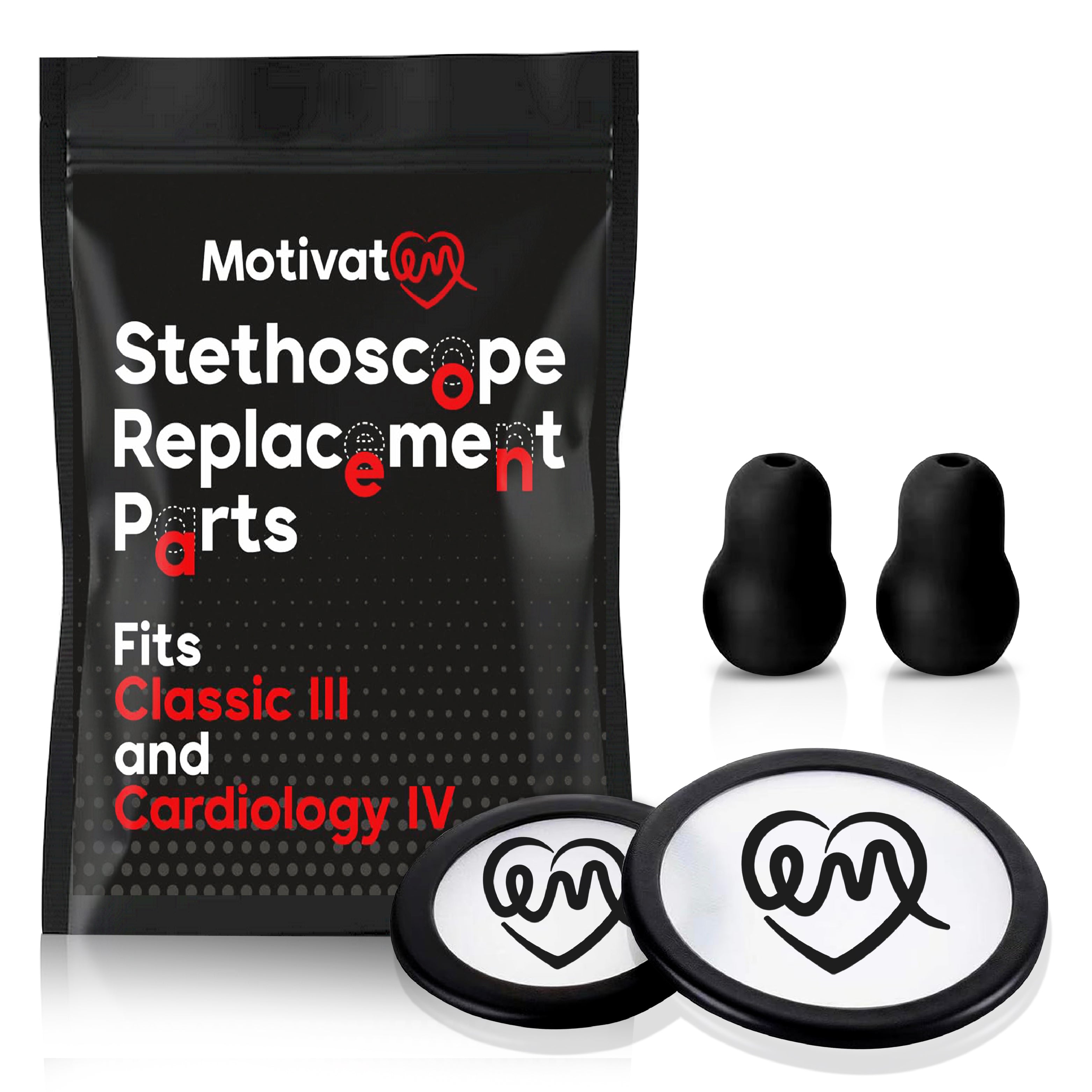 Stethoscope Replacement Parts Kit – Fits Littmann Models – MotivatEM